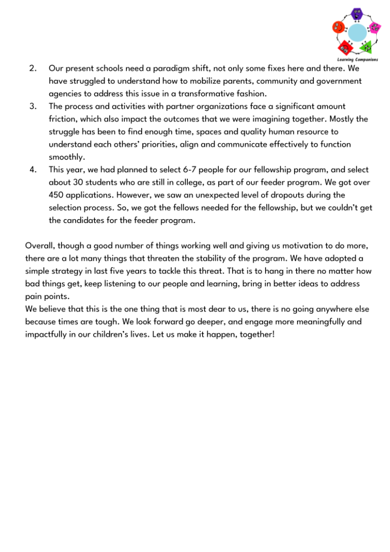 Learning Companions Annual Report – 2022-23 – Learning Companions